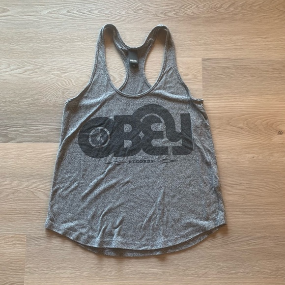 Obey | Tops | Obey Charcoal Tank Top | Poshmark